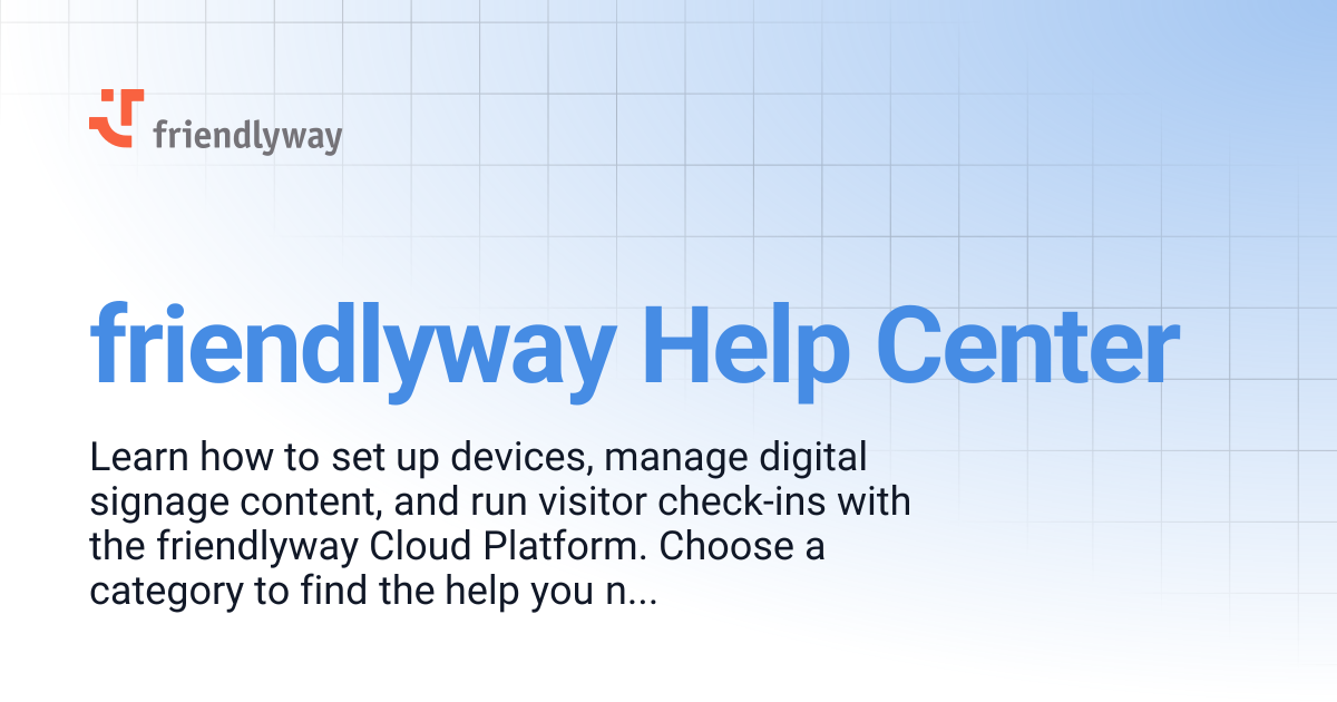 friendlyway Help Center | friendlyway User Guide